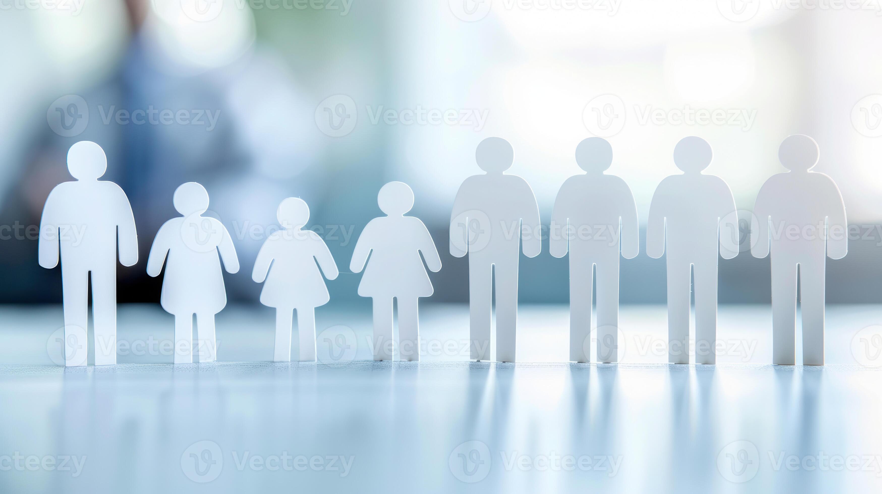 Diversity Equity And Inclusion Concept Deib Paper People In A Row