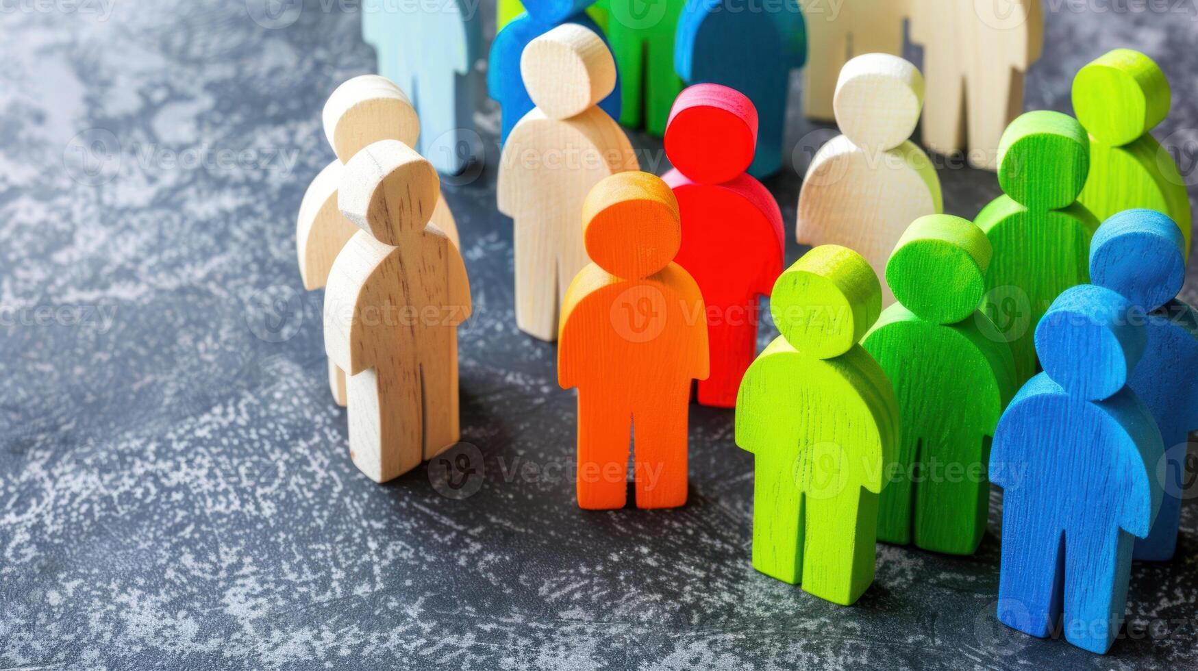 Diversity Equity And Inclusion Concept Deib Colorful Wooden People