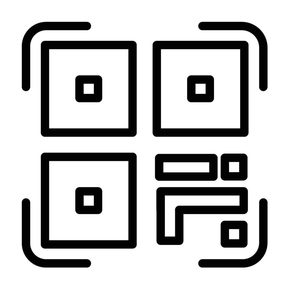 Qr Code Line Icon design 46966364 Vector Art at Vecteezy