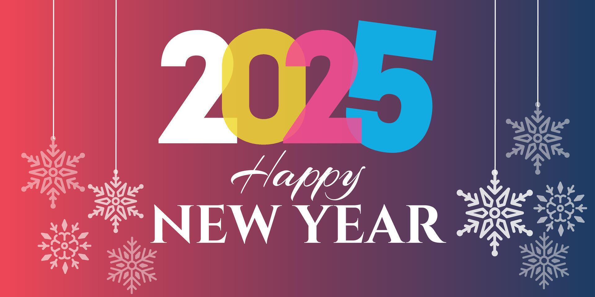 Happy New Year 2025 Background Design. Stylish Numeral 46970502 Vector ...