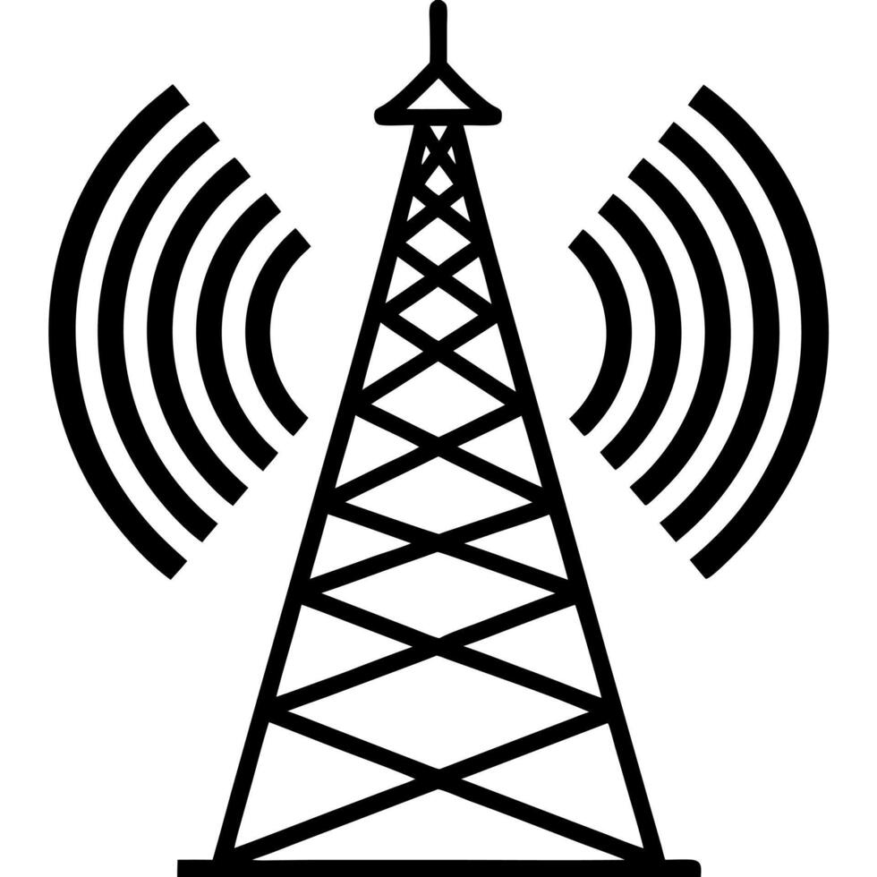 Radio Tower Silhouette