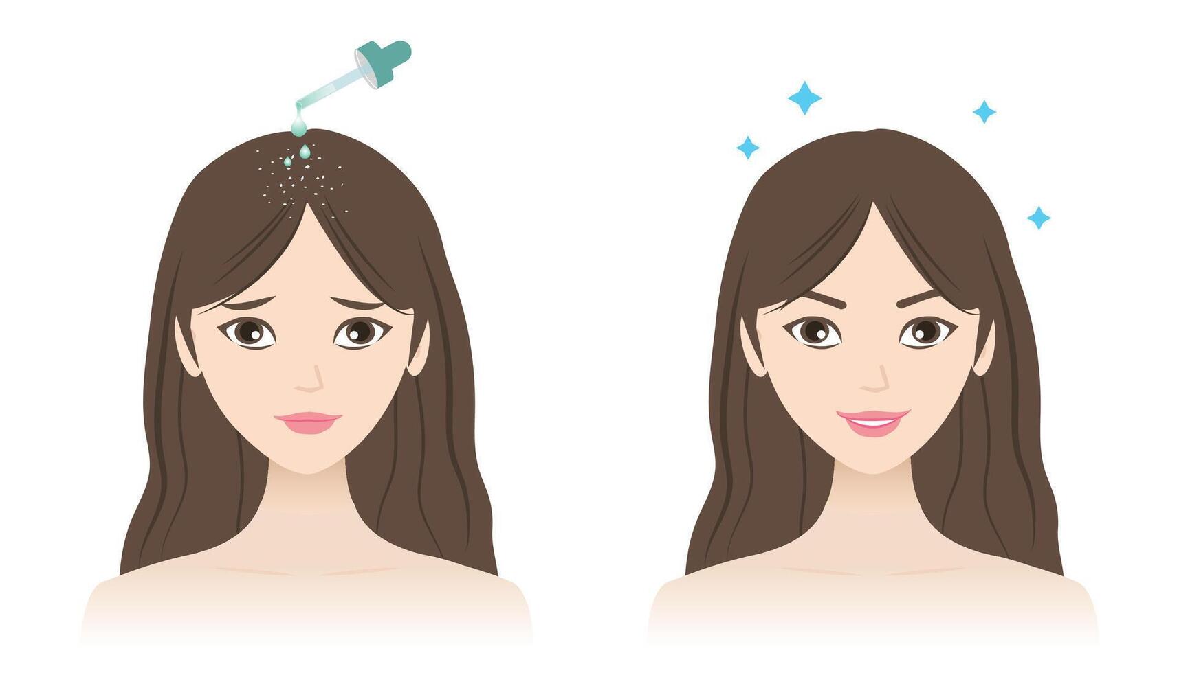 Hair Before After Vector Art Icons And Graphics For Free Download