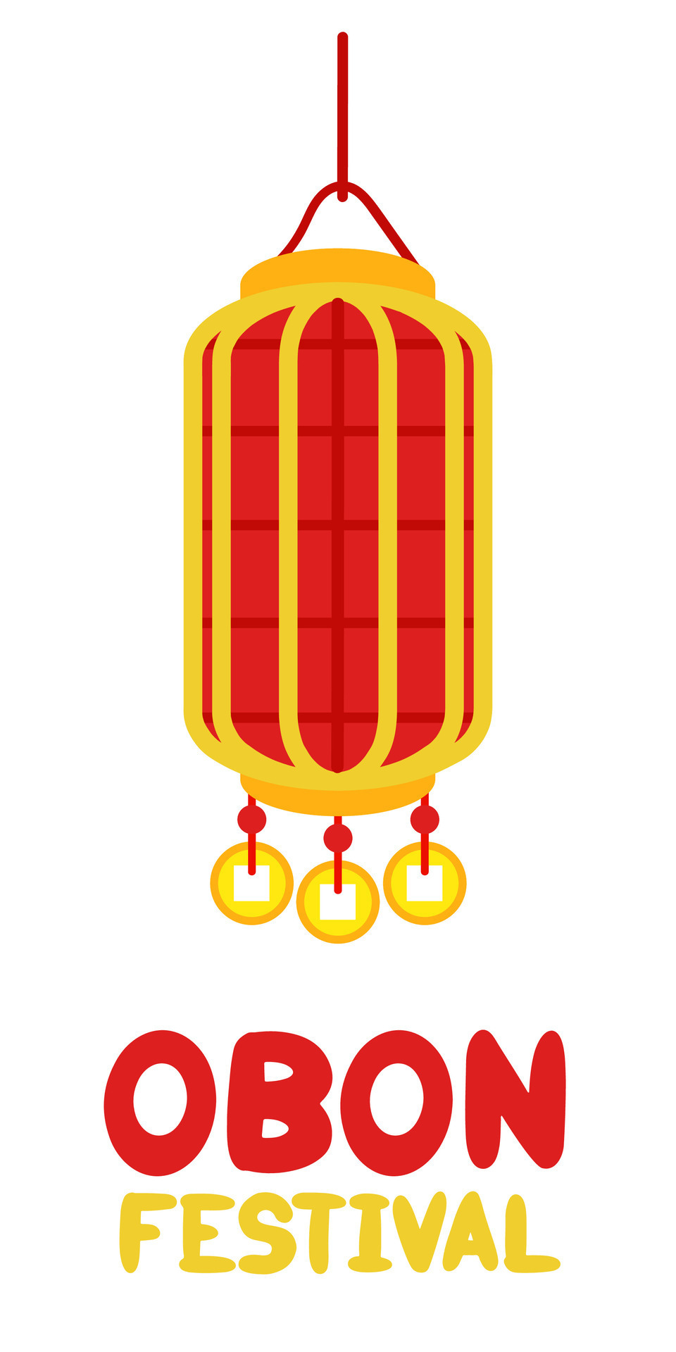 Obon Festival. Japanese lantern festival Obon on white. traditional summer festival. Day of the ...