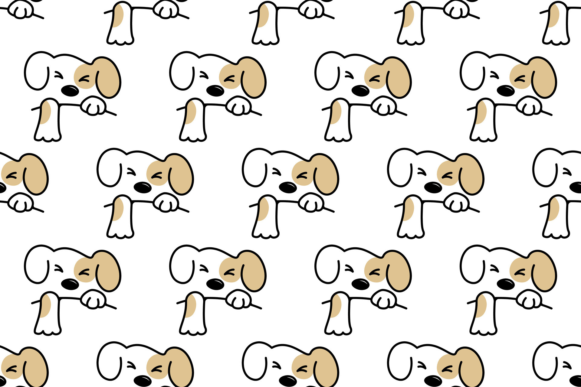 Cute dog seamless pattern background 46976406 Vector Art at Vecteezy