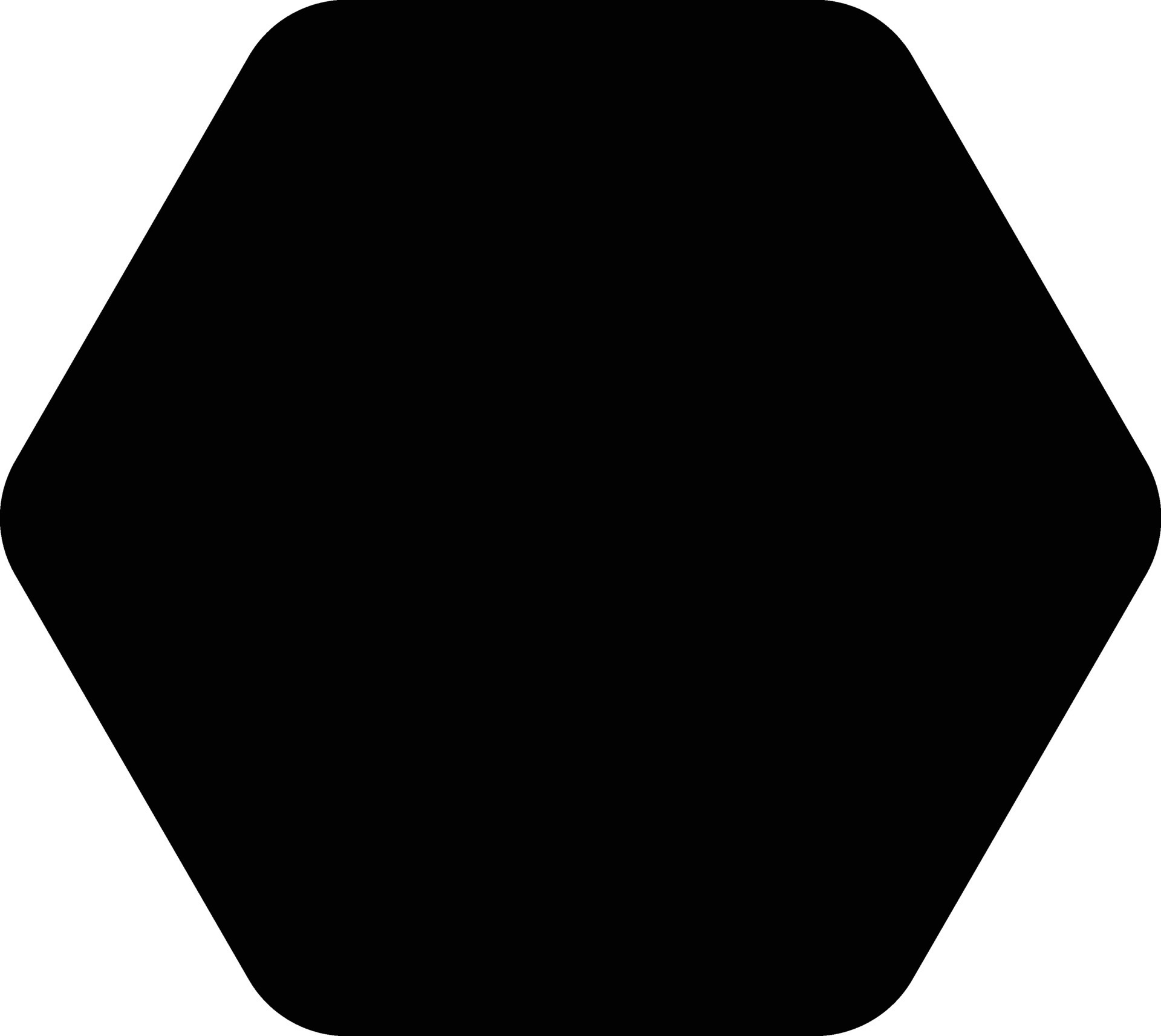 rounded corner hexagon shape icon 46980710 Vector Art at Vecteezy