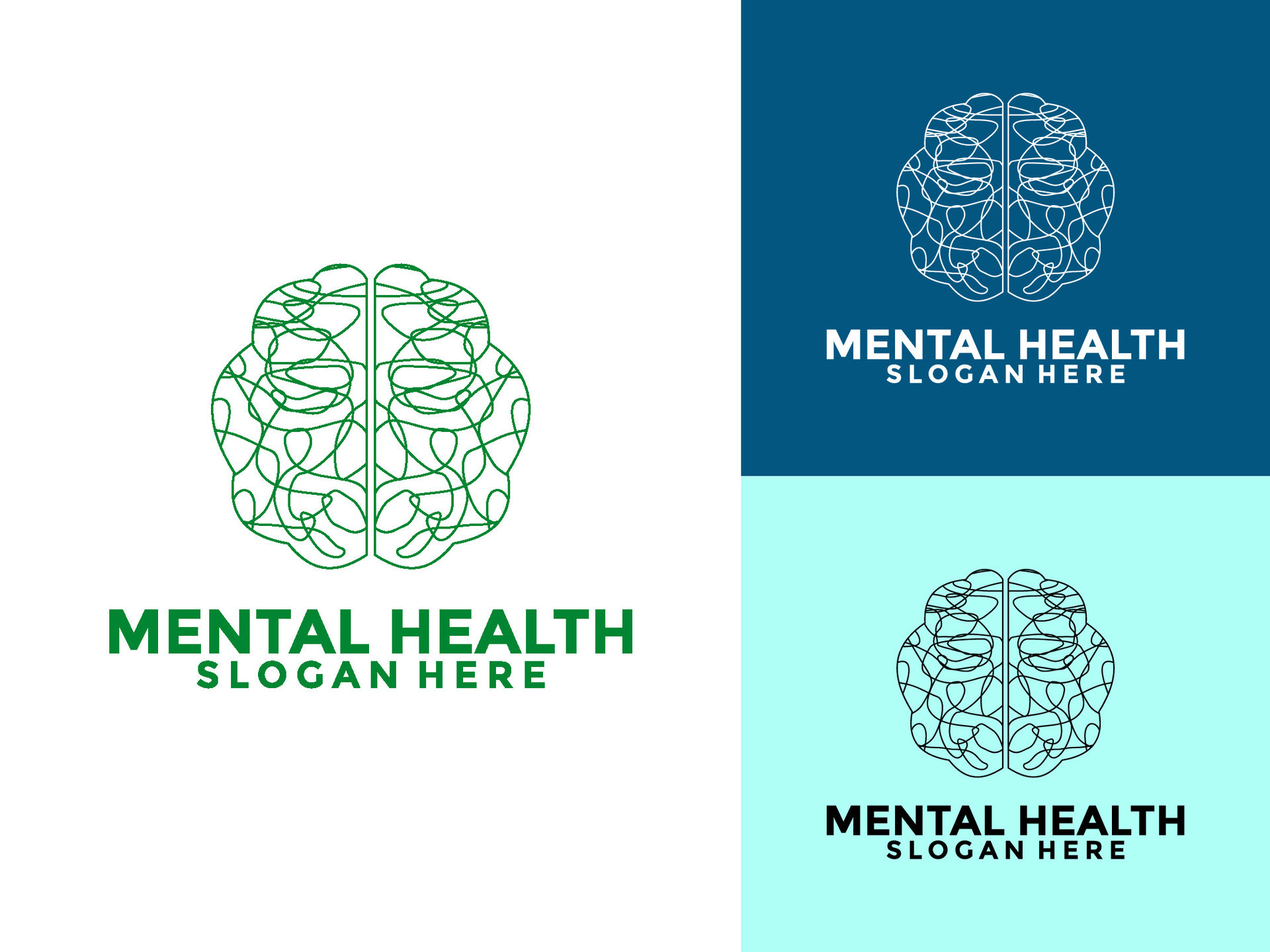 Mental Health Logo , Human think health, healthy mind logo creative color modern 46980886 Vector ...
