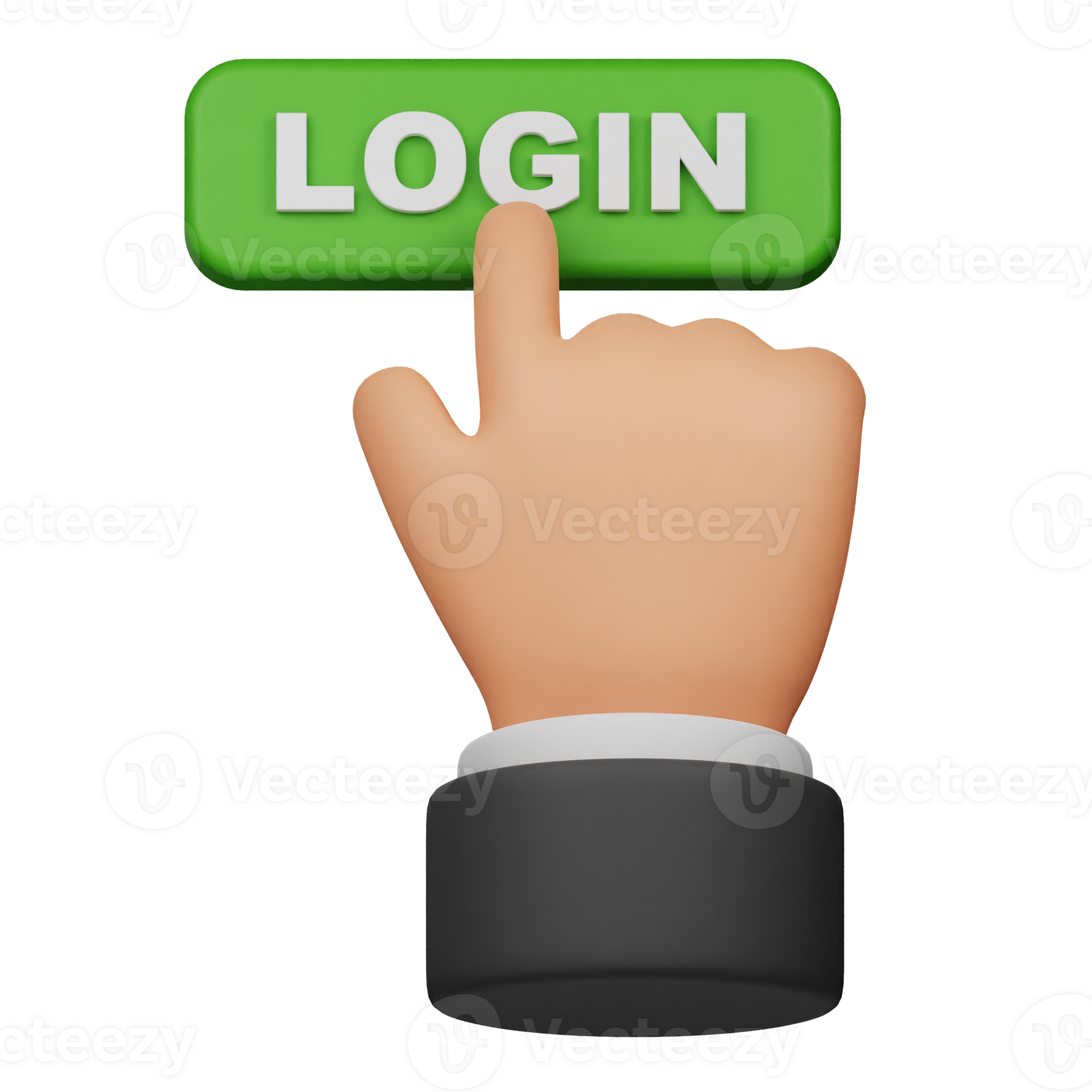 click login button 3d icon 46985294 PNG