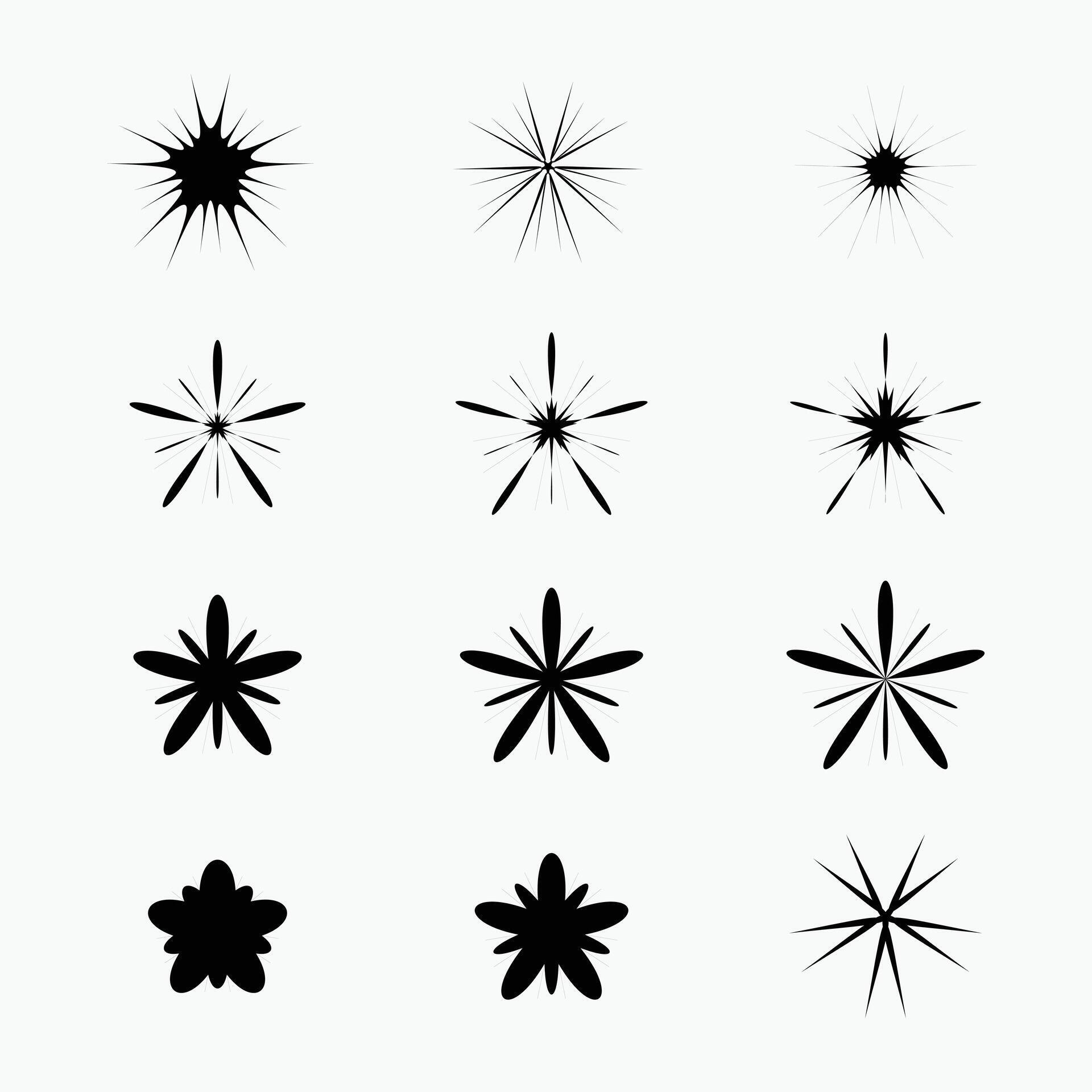 Sparkle Star Icon Set 46985348 Vector Art at Vecteezy