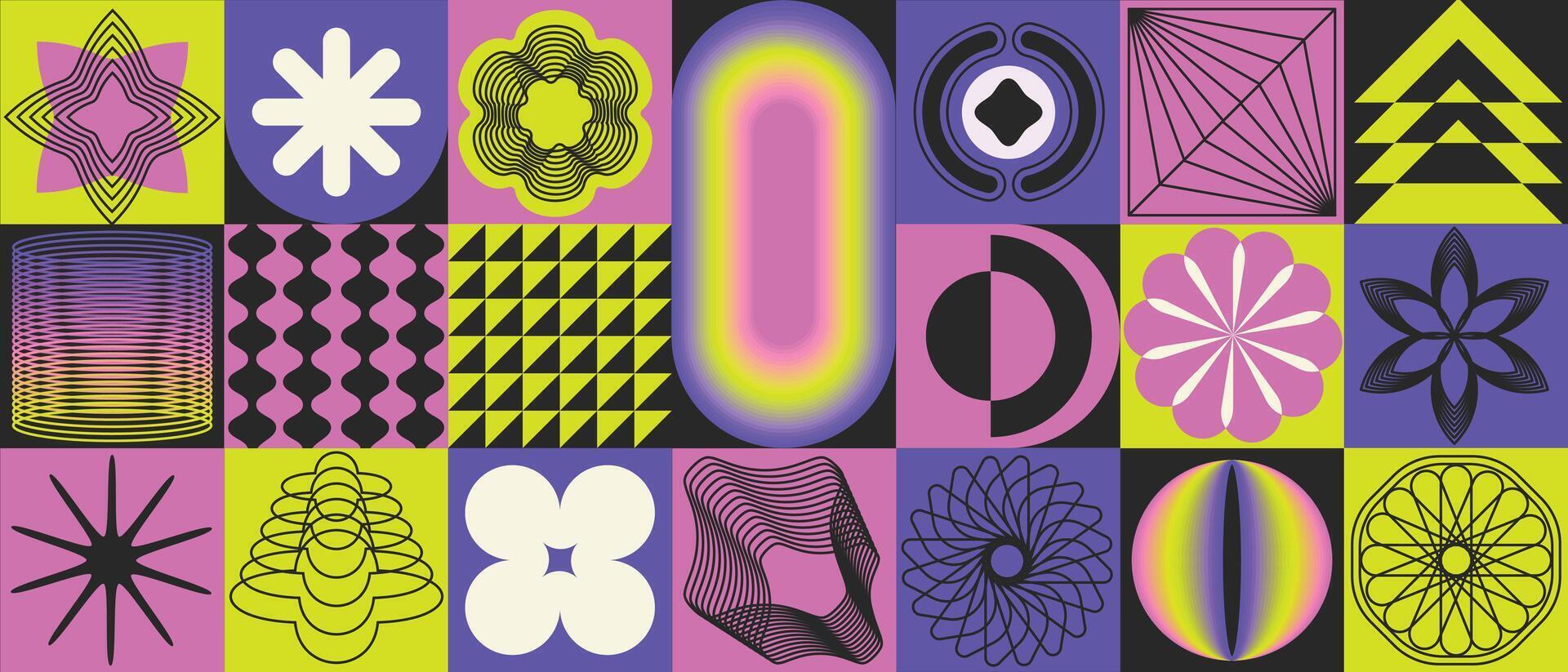 Abstract Geometric Gradient Pattern Design Background Wallpaper Design With Gradient Color