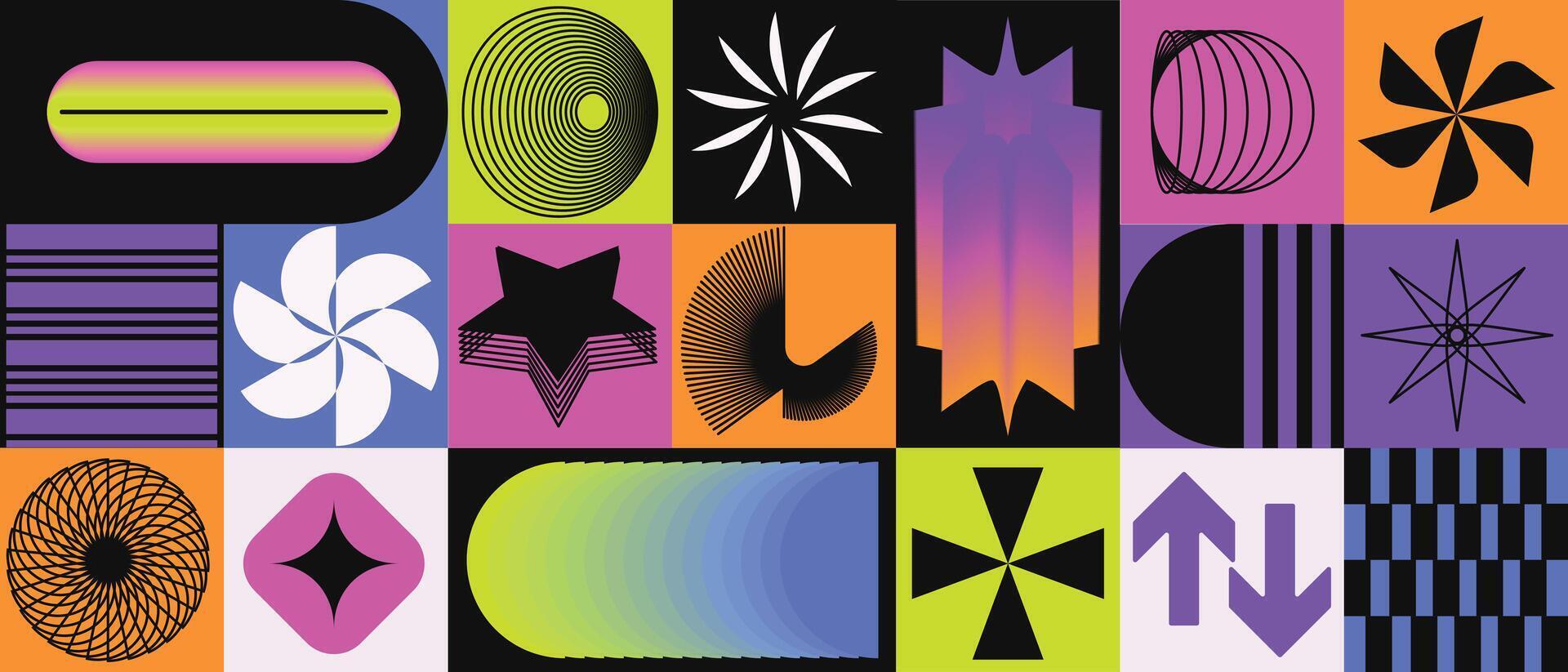 Abstract Geometric Gradient Pattern Design Background Wallpaper Design With Gradient Color