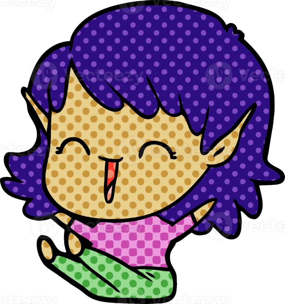 Cartoon Elf Girl Drawing 46995053 Png