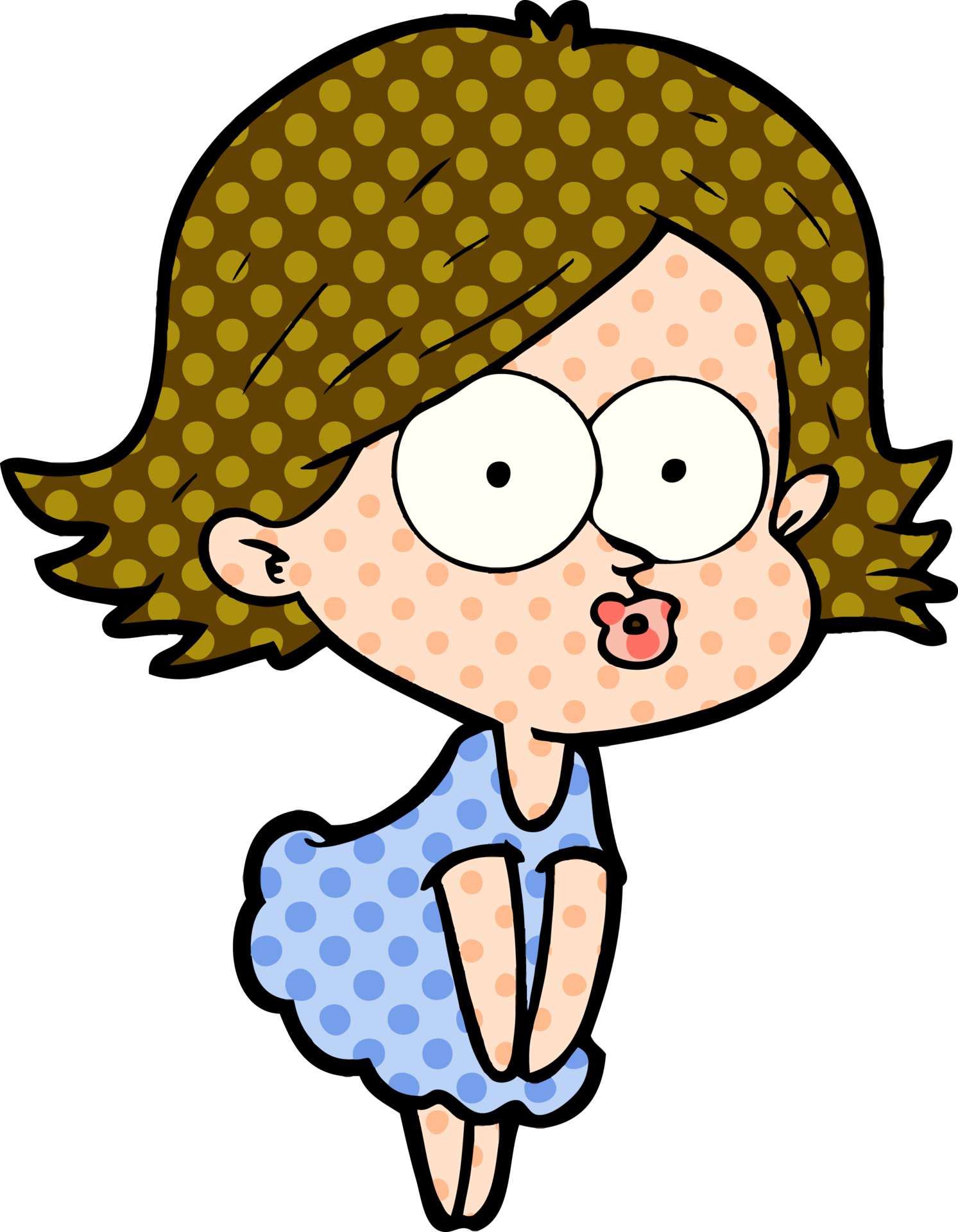 Cartoon Girl Pouting Drawing 46996413 Png
