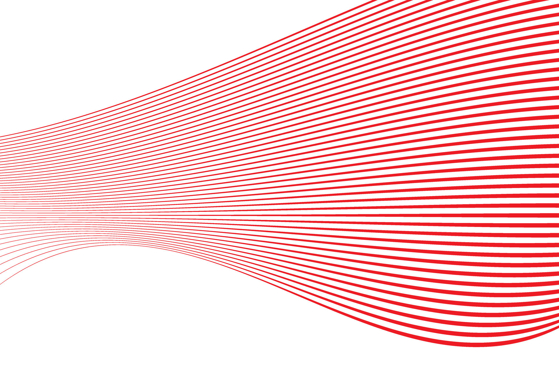 Simple Abstract Red Color Horizontal Creative Geometric Wavy Line