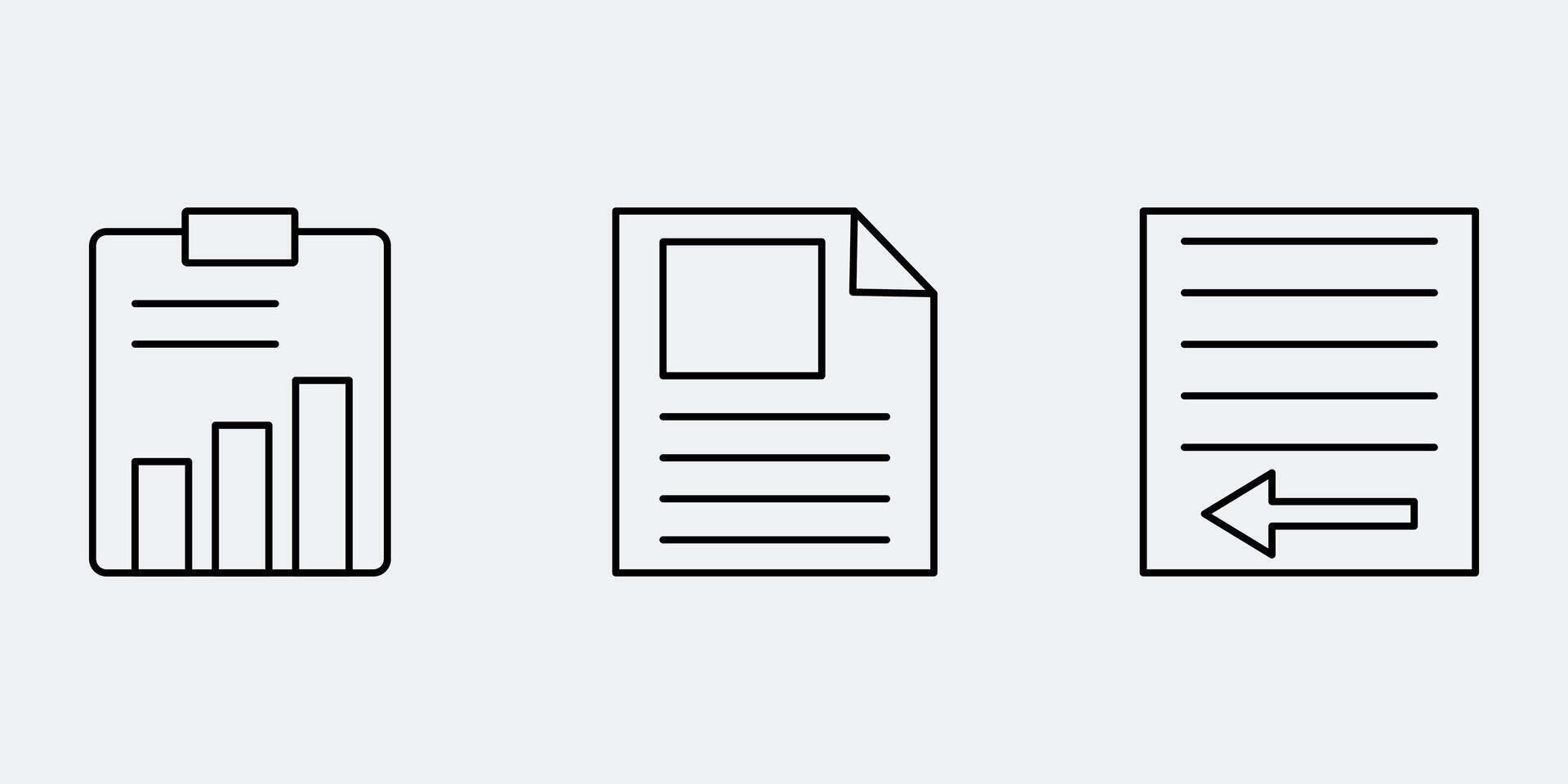 document icons , paper and file icon set. Collection of document icons ...