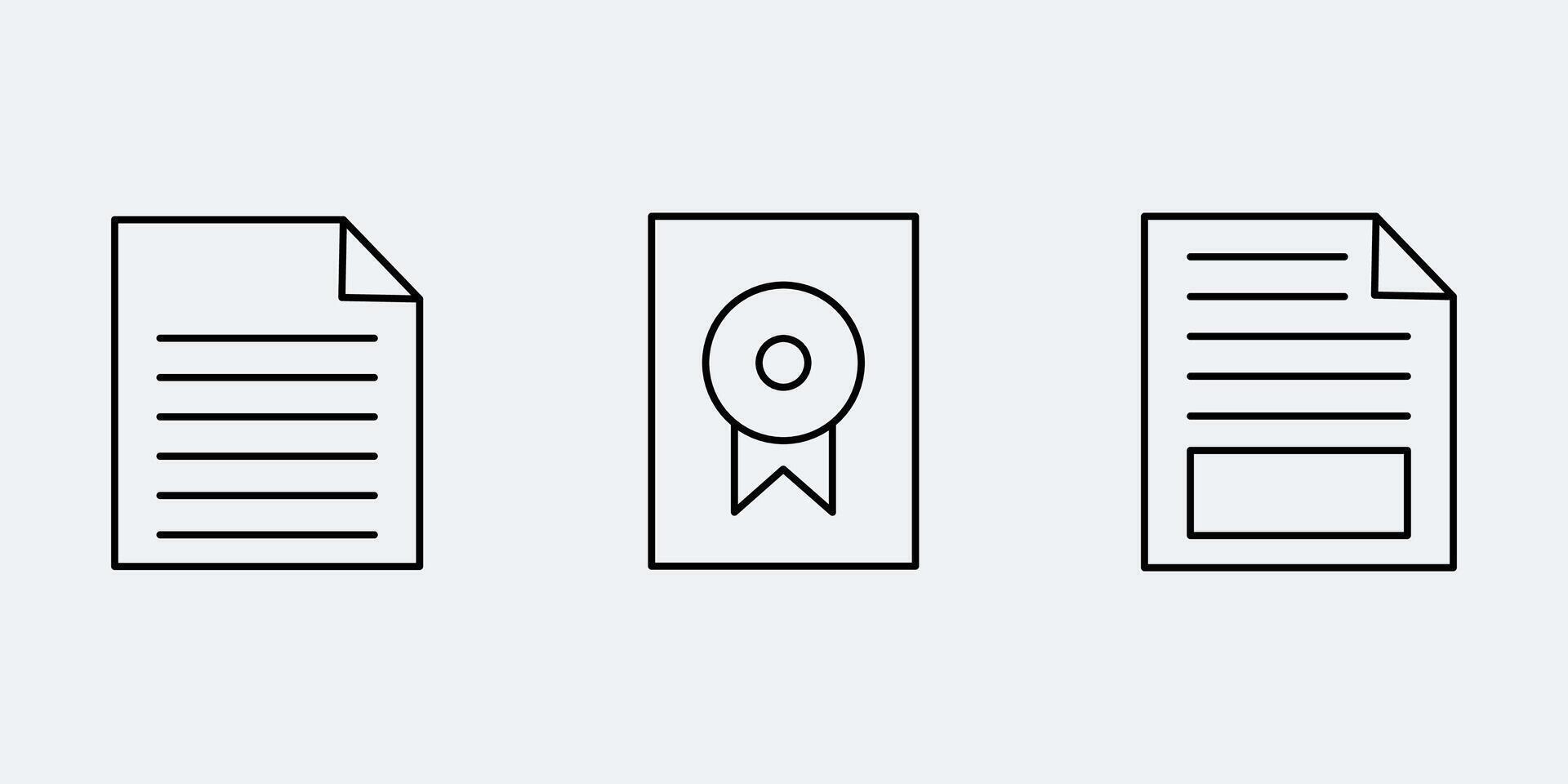 document icons , paper and file icon set. Collection of document icons ...