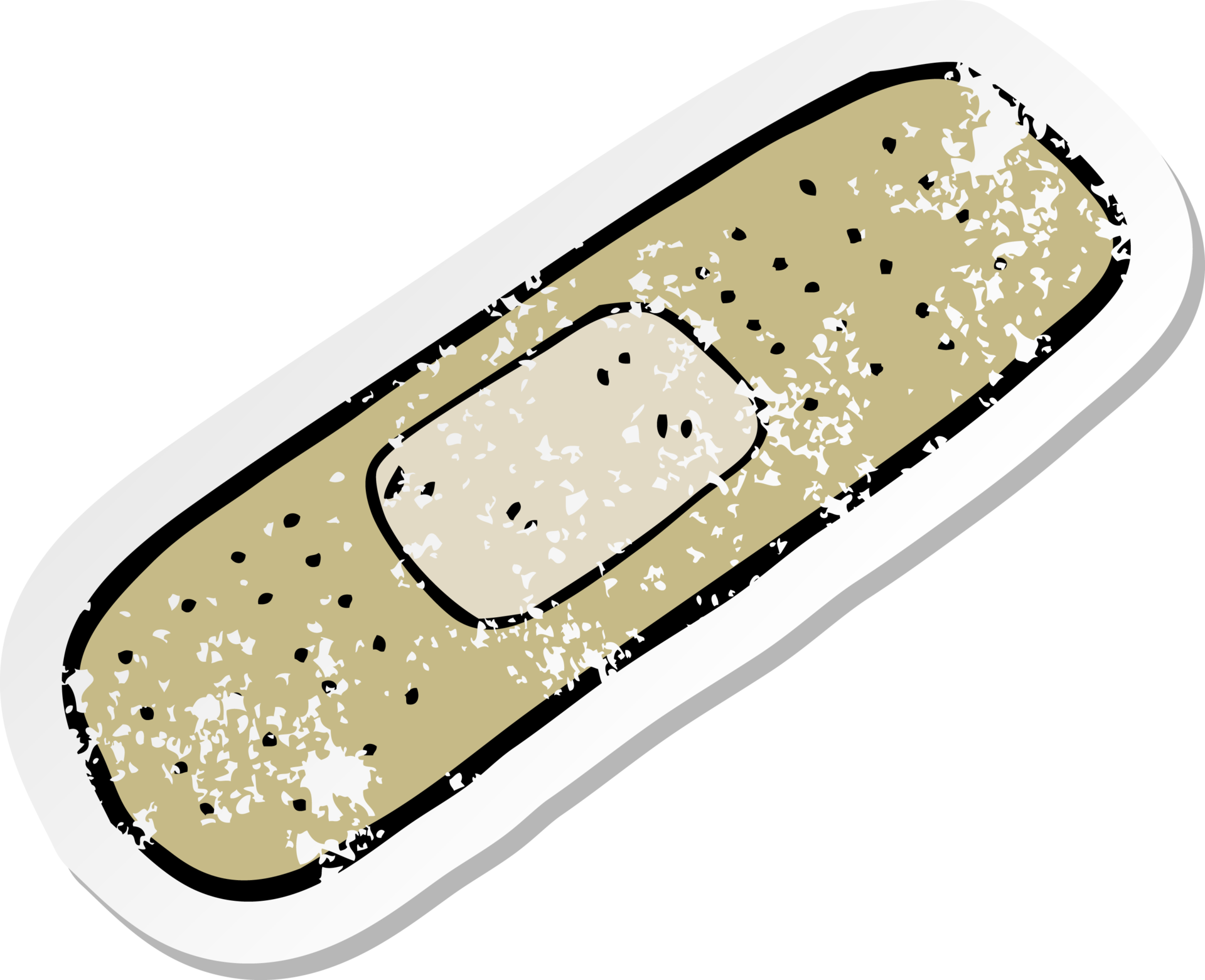 retro distressed sticker of a cartoon medical plaster drawing 47001685 PNG