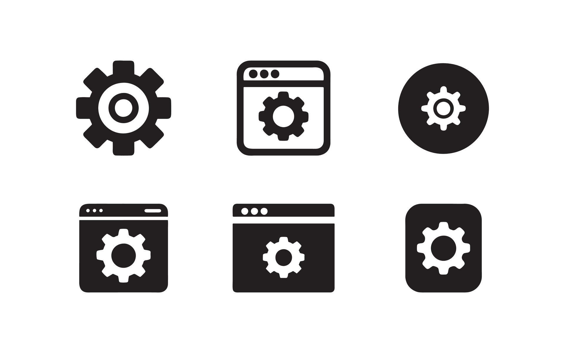 Settings icon set art illustration. 47012180 Vector Art at Vecteezy