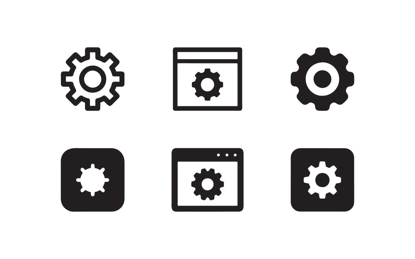 Settings icon set art illustration. 47012181 Vector Art at Vecteezy