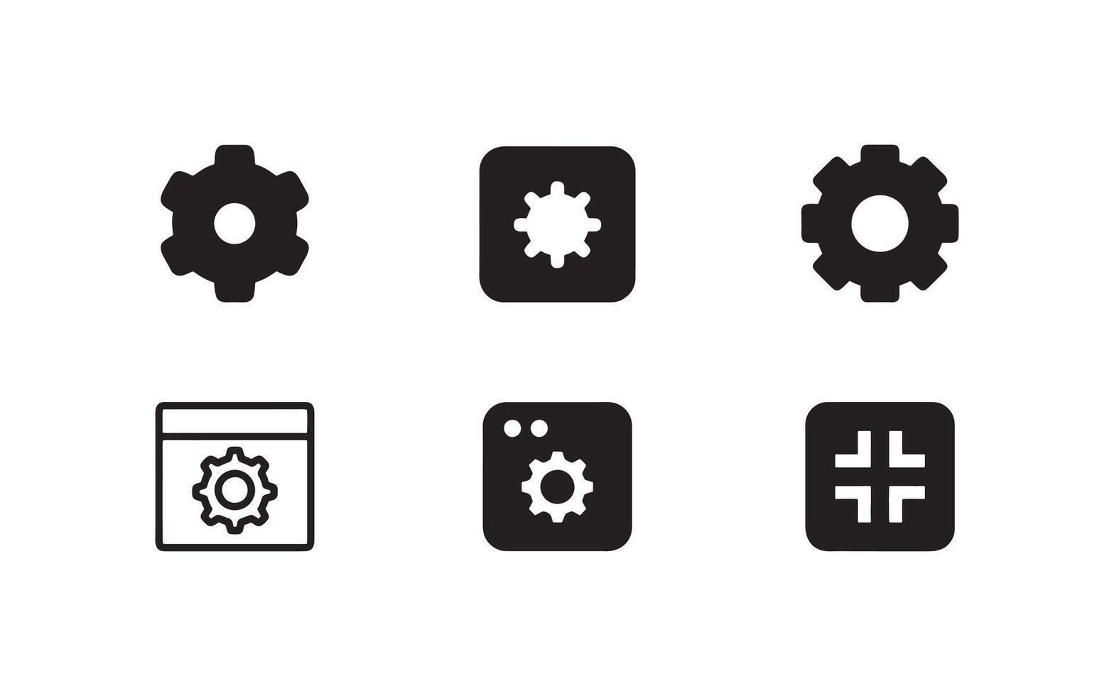 Settings icon set art illustration. 47012184 Vector Art at Vecteezy