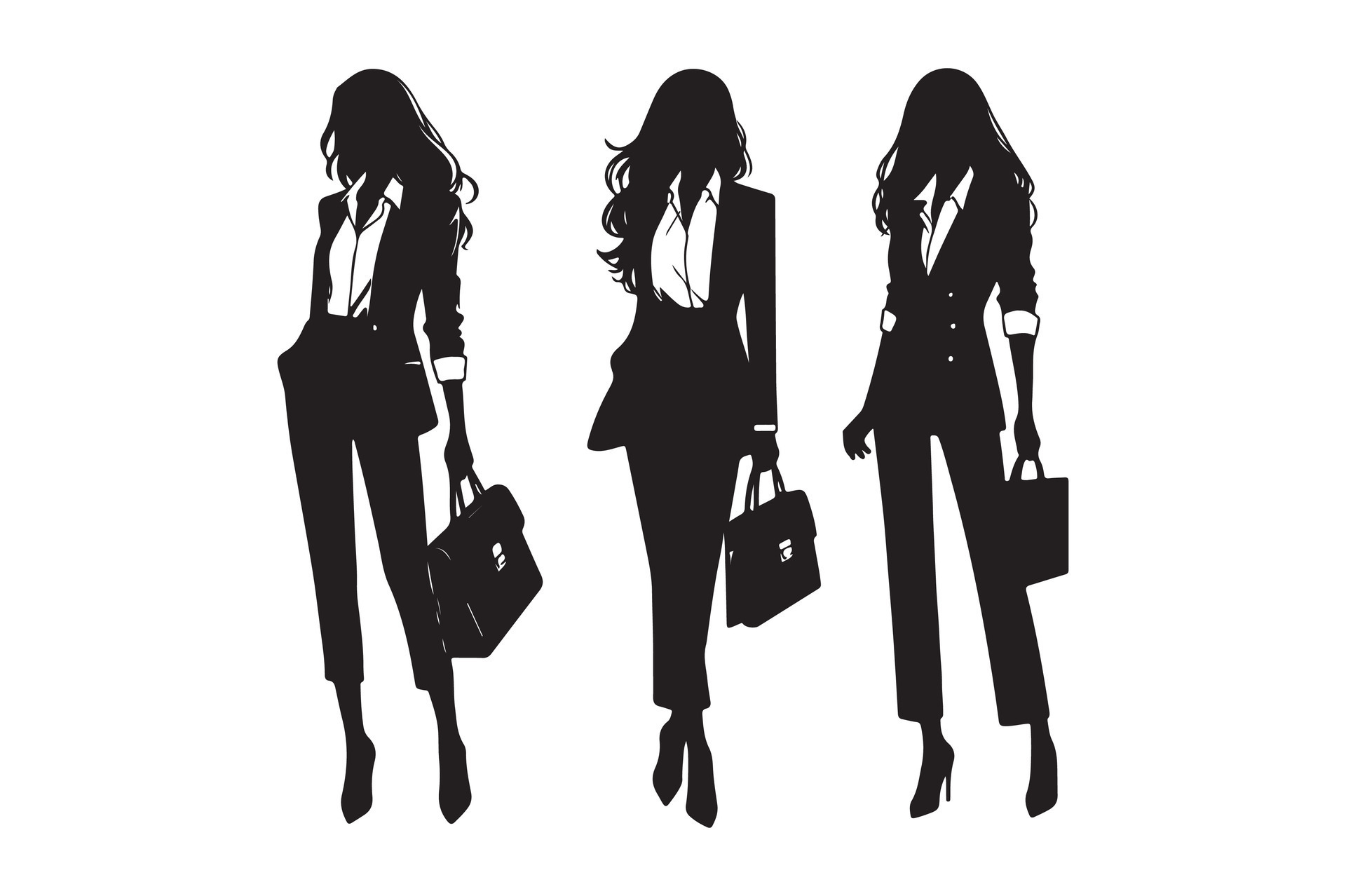 Business Women Silhouettes in Graphics. 47019110 Vector Art at Vecteezy
