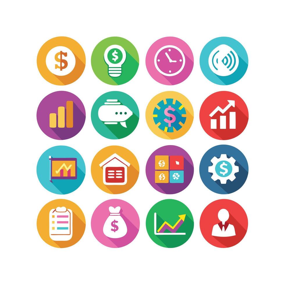 Business and Finance Icon Set Collection for Documents, Websites and ...
