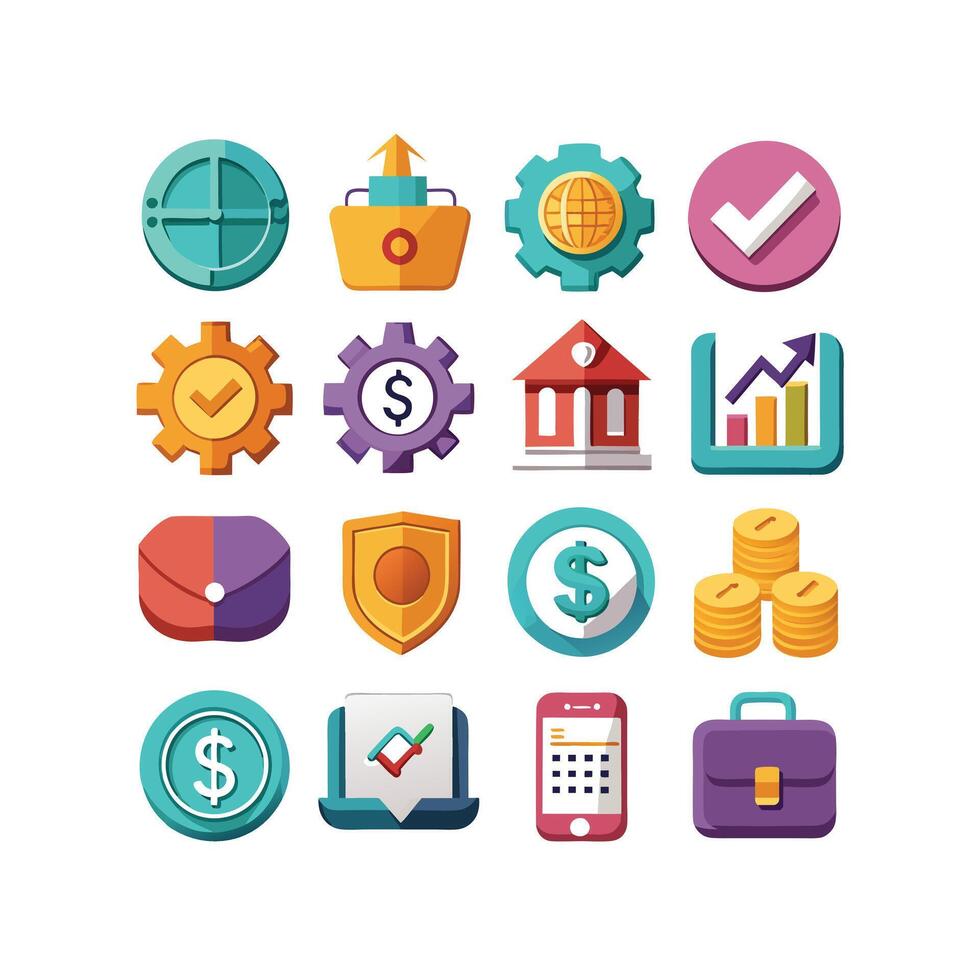 Business and Finance Icon Set Collection for Documents, Websites and ...