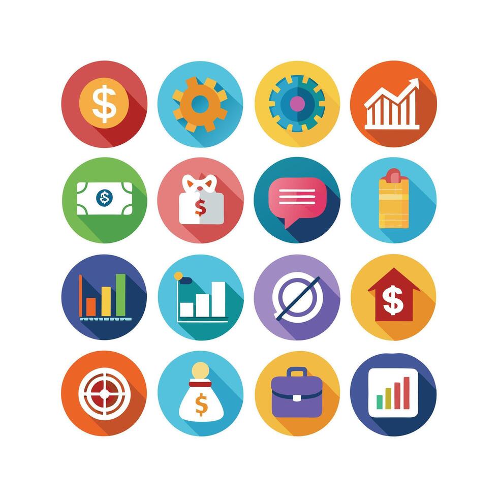 Business and Finance Icon Set Collection for Documents, Websites and ...