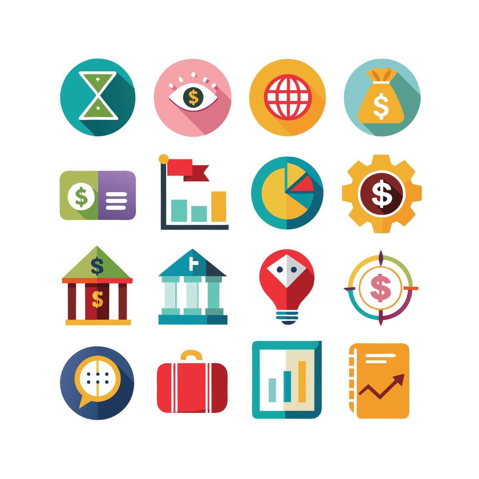 Business and Finance Icon Set Collection for Documents, Websites and ...