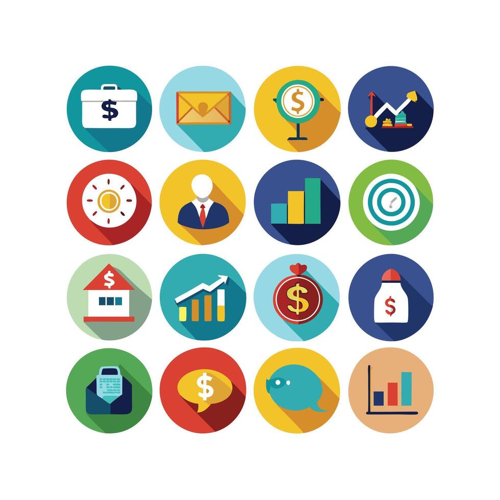 Business and Finance Icon Set Collection for Documents, Websites and ...