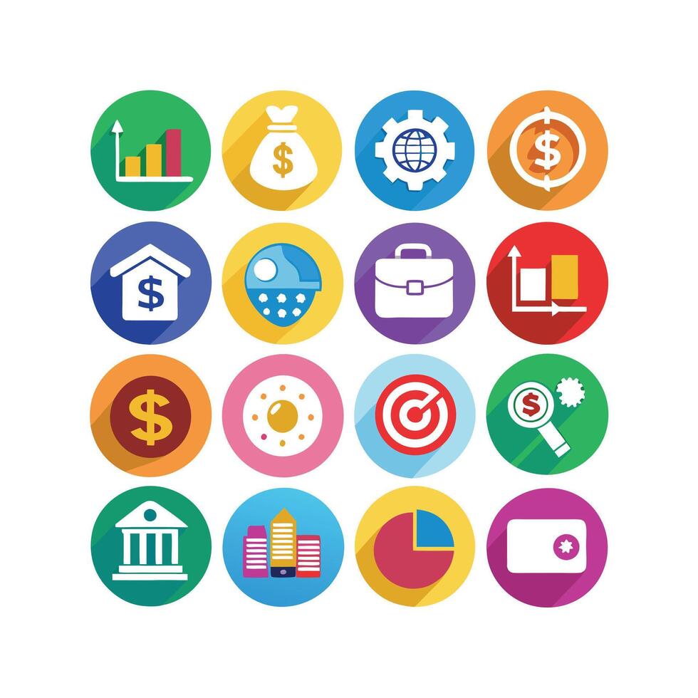 Business and Finance Icon Set Collection for Documents, Websites and ...