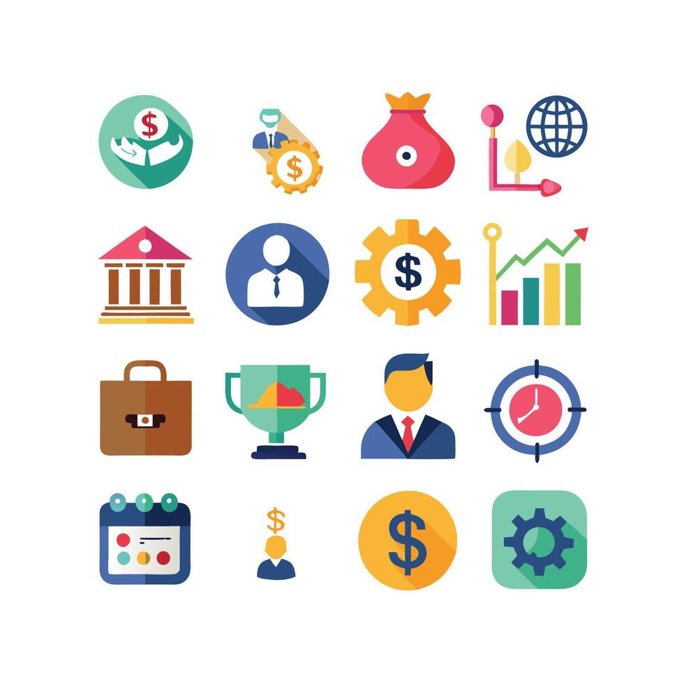Business and Finance Icon Set Collection for Documents, Websites and ...
