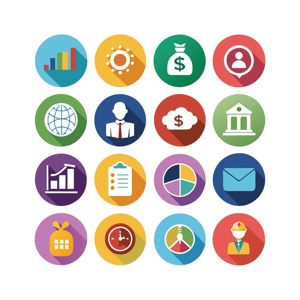 Business and Finance Icon Set Collection for Documents, Websites and ...