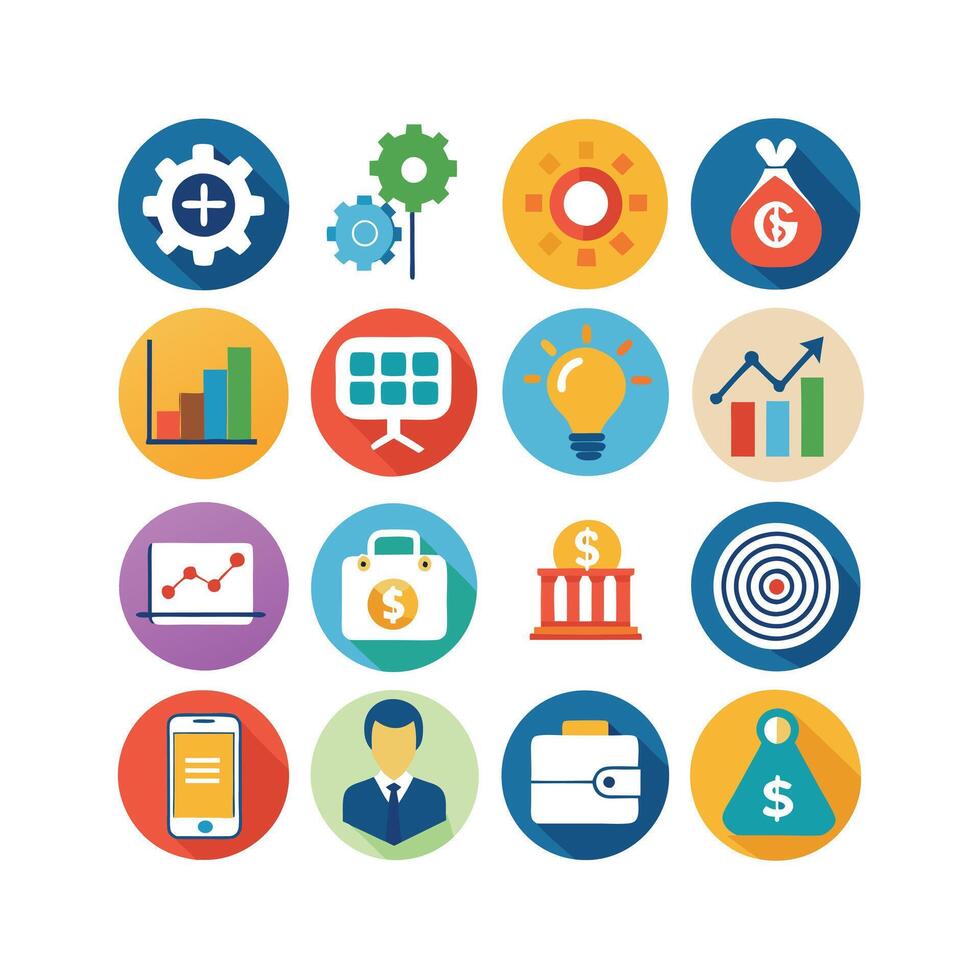 Business and Finance Icon Set Collection for Documents, Websites and ...
