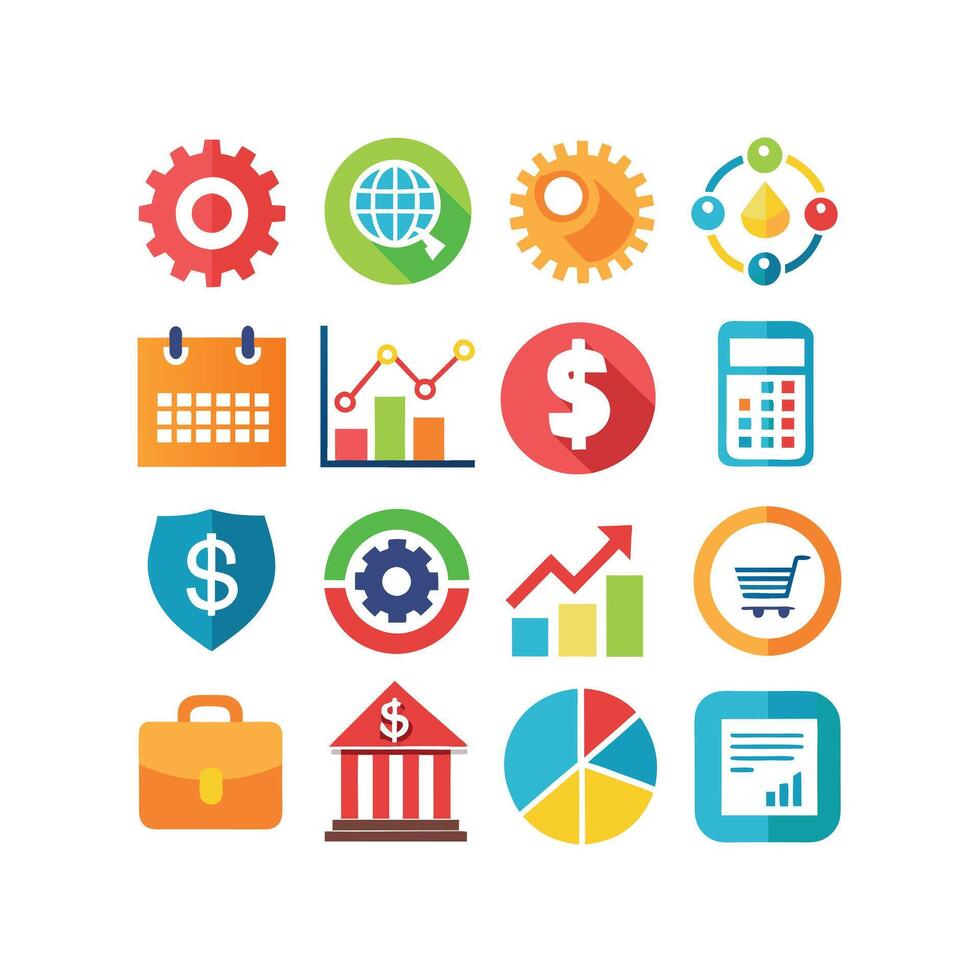 Business and Finance Icon Set Collection for Documents, Websites and ...