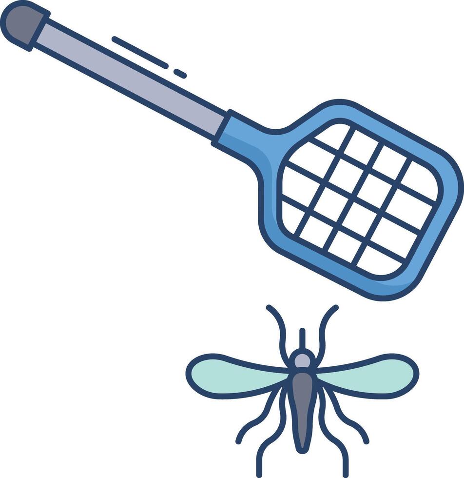Fly Killer Linear Color Illustration 47039558 Vector Art At Vecteezy