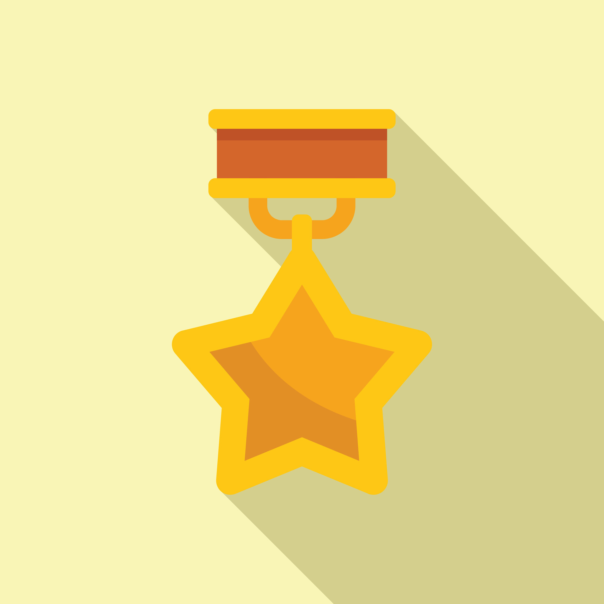 Golden star medal recognizing achievement 47040022 Vector Art at Vecteezy