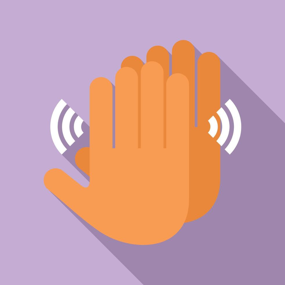 Two hands clapping making a sound wave 47041234 Vector Art at Vecteezy