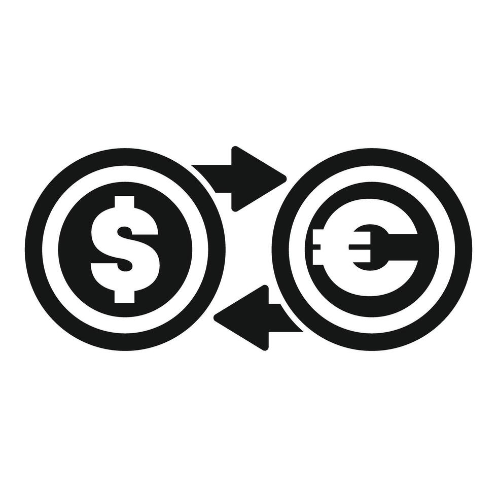 Currency Exchange Icon Depicting Converting Us Dollars To Euros currency-exchange-icon-depicting-converting-us-dollars-to-euros