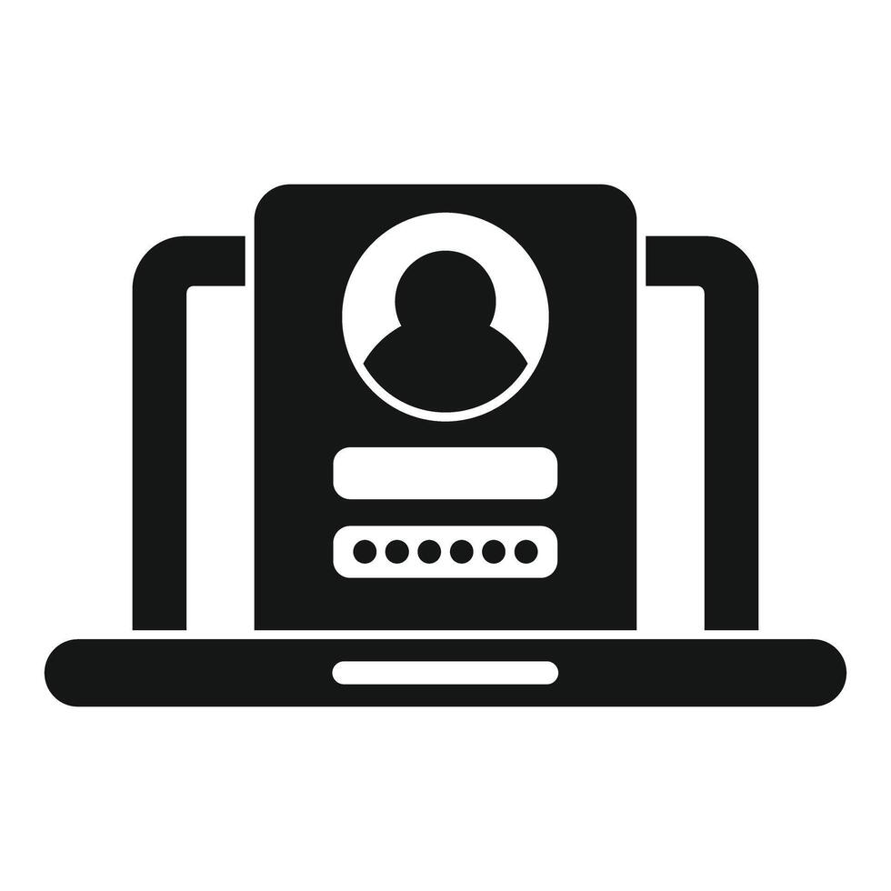 User authentication system for logging in to account on laptop 47043060 ...