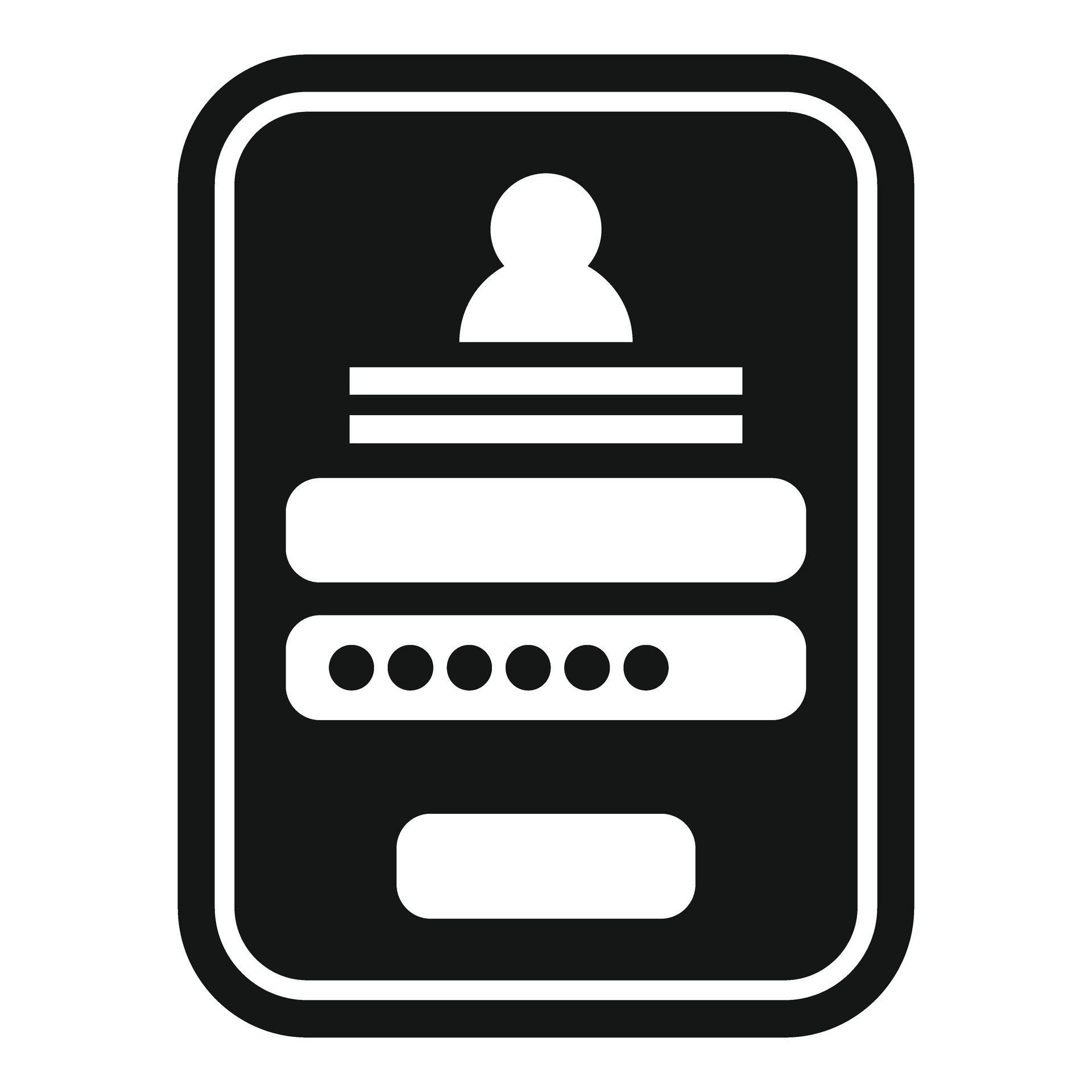 Smartphone Displaying User Profile Interface For Account Login 47043072