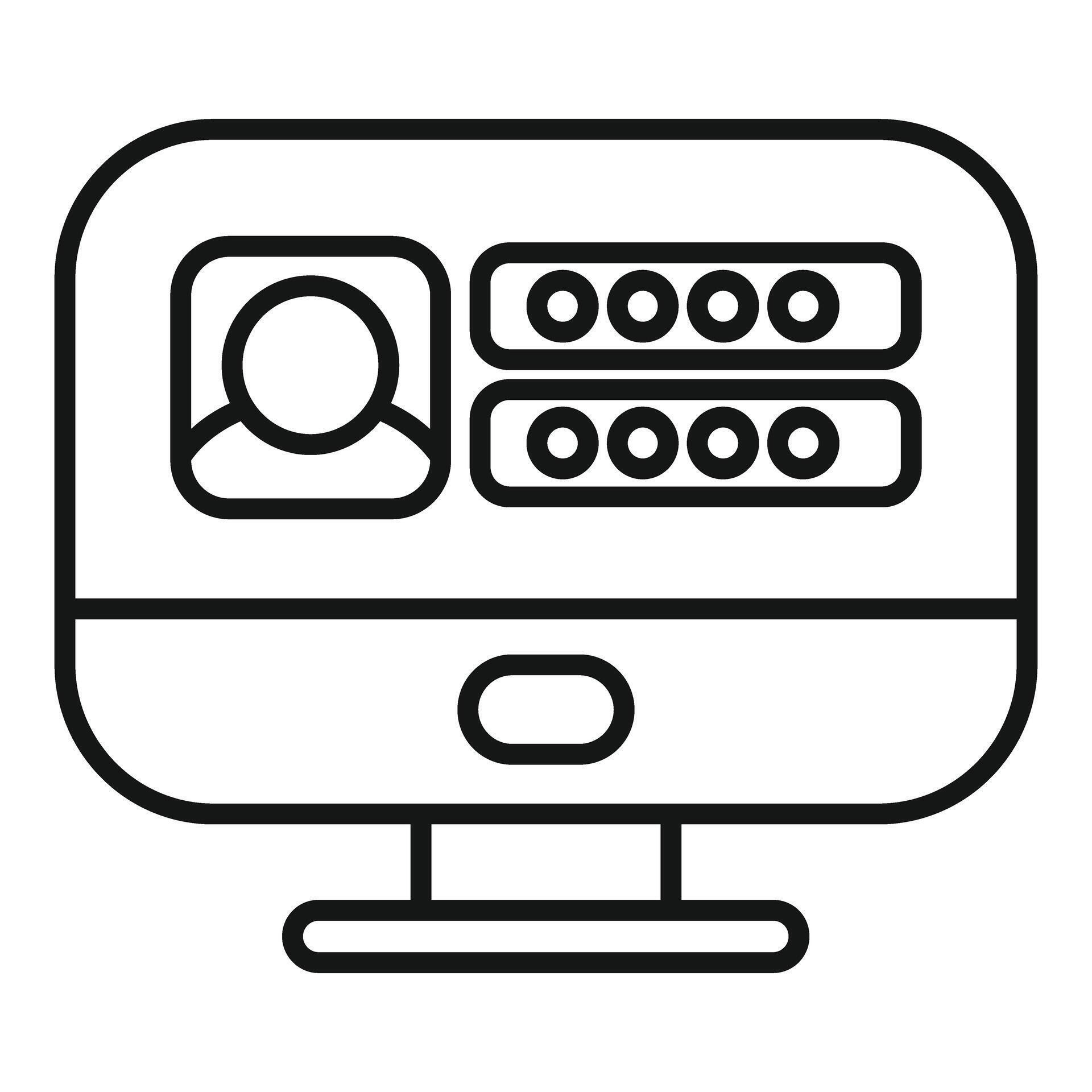 Computer Displaying User Login Form With Password And Avatar Icon 47043079 Vector Art At Vecteezy