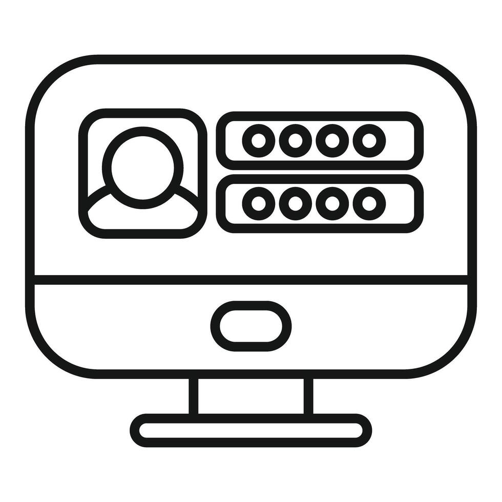 Computer Displaying User Login Form With Password And Avatar Icon