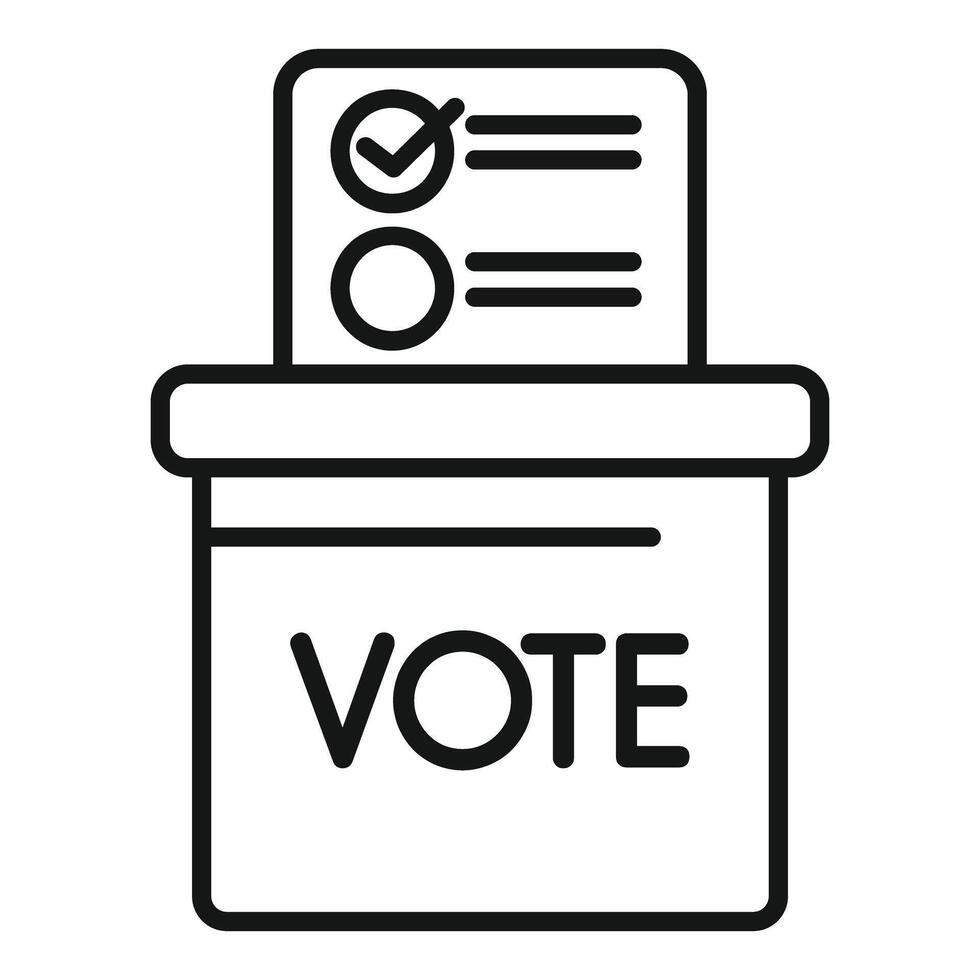 Voting booth with completed ballot is showing choices made by voter ... Voting booth with completed ballot is showing choices made by voter ...