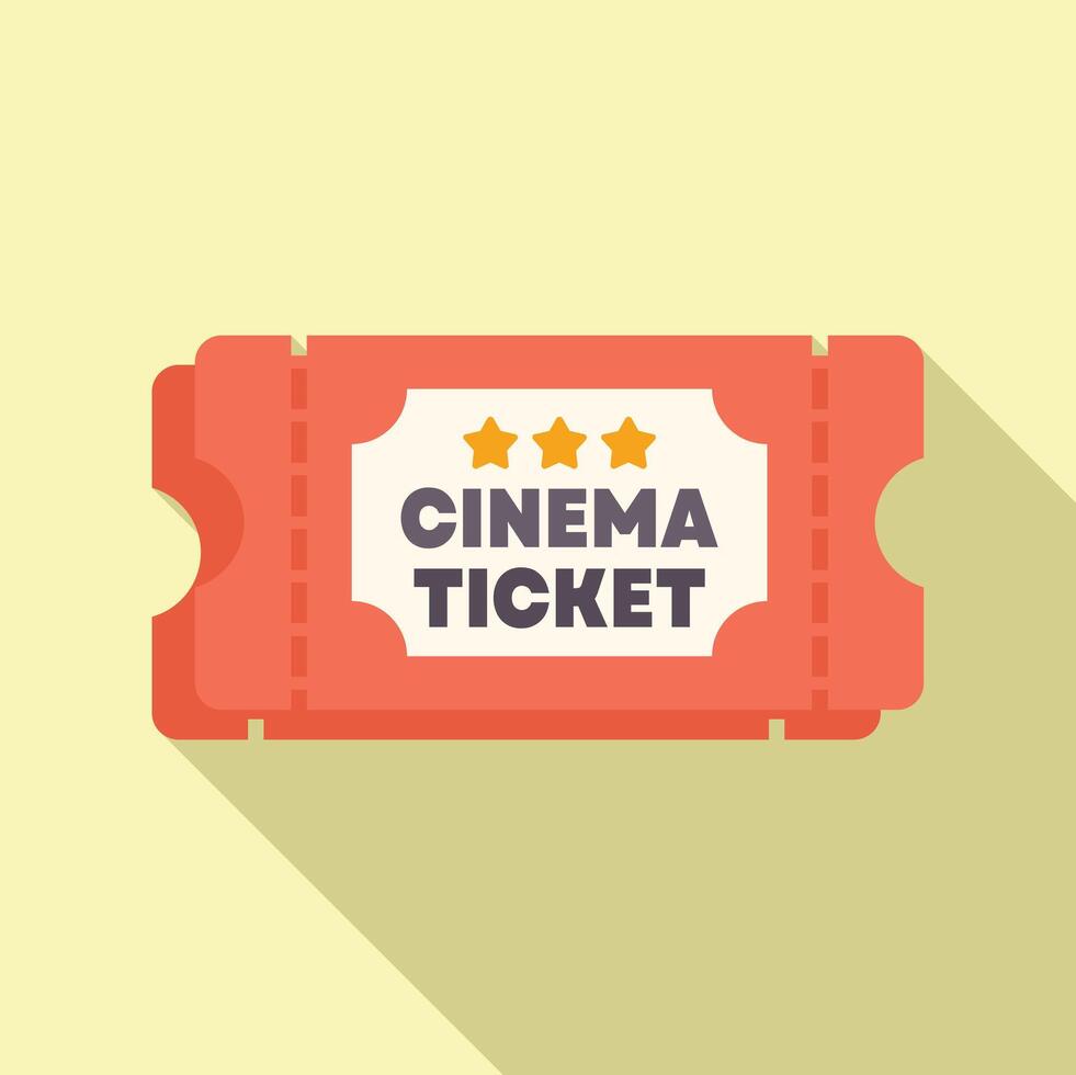 Cinema ticket admitting to five star movie screening 47044969 Vector ...