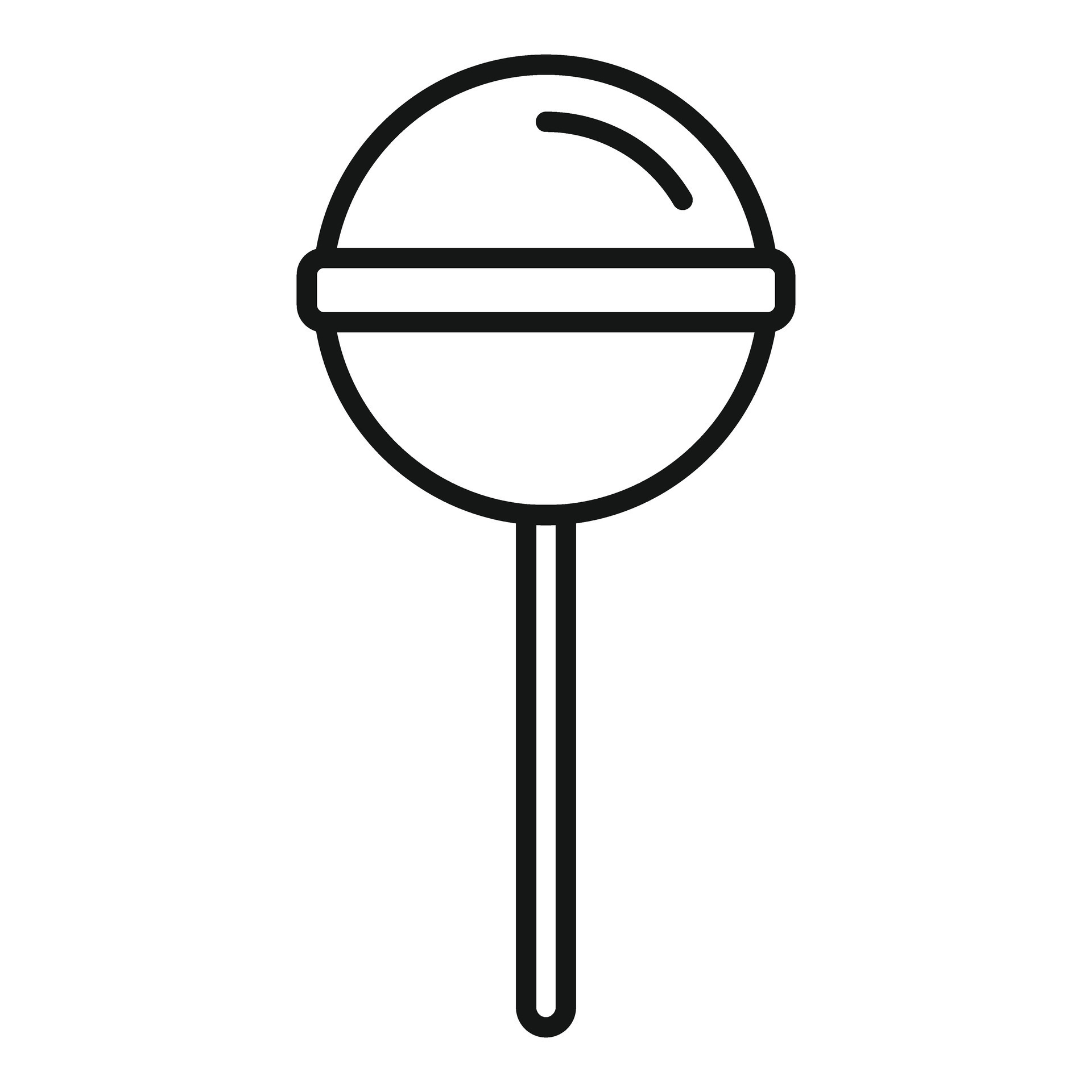 Round Lollipop Candy On Stick Minimalist Icon Representing Sweet Food 47045715 Vector Art At
