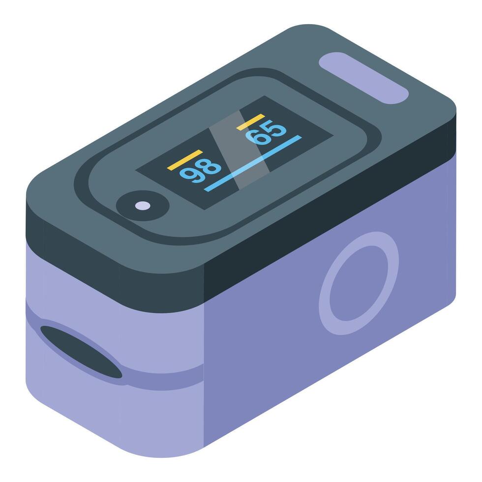 Digital pulse oximeter displaying oxygen saturation level 47046506 Vector Art at Vecteezy