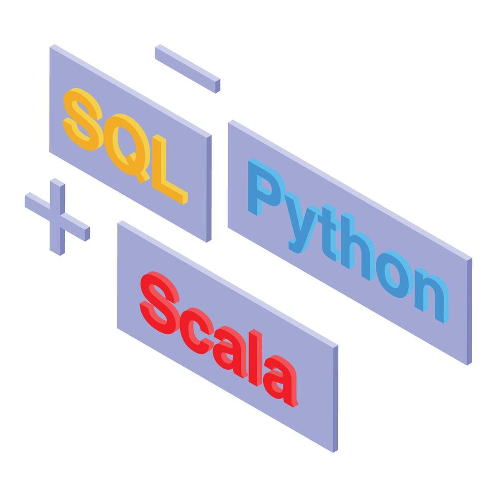 Programming Languages Combination With Sql Python And Scala 47047245 Vector Art At Vecteezy