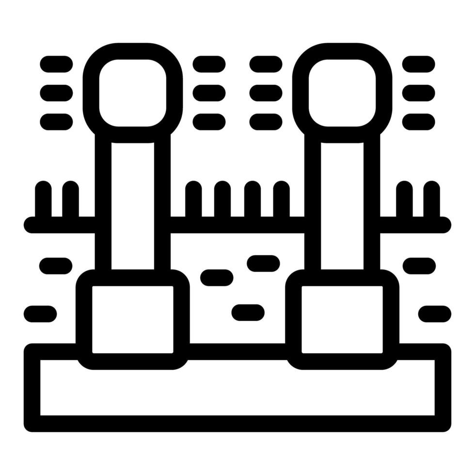 Electric current passing through circuit breaker icon outline style ... Electric current passing through circuit breaker icon outline style ...