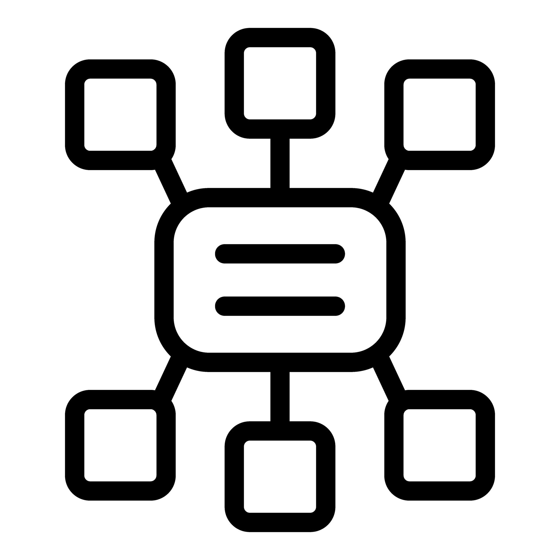 Central hub connecting multiple nodes representing data network ... Central hub connecting multiple nodes representing data network ...