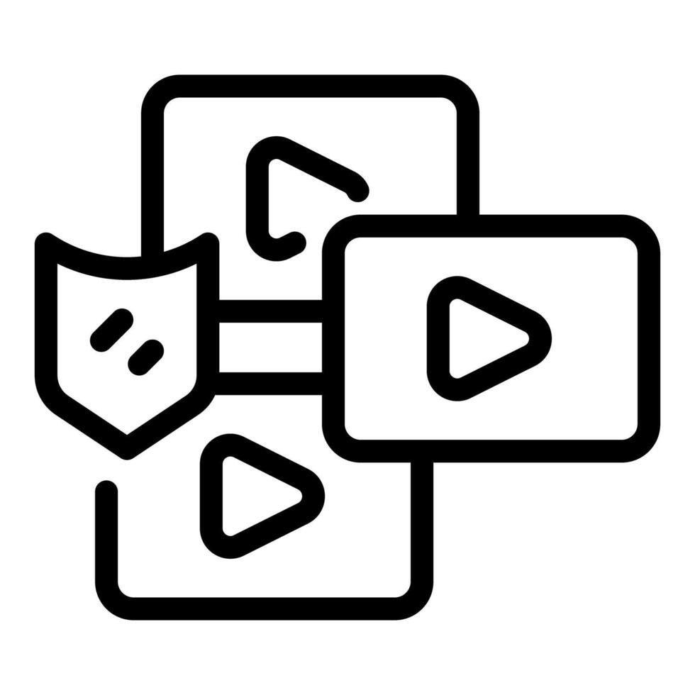 Secure streaming platform with shield protecting user data 47048817 Vector Art at Vecteezy